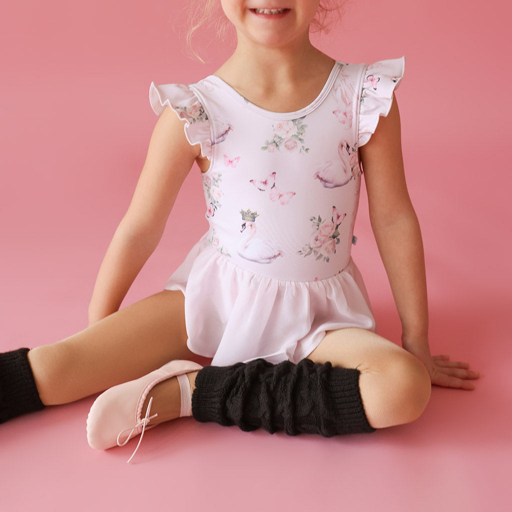 Swan Pink Stretchy Pirouette Twirl Skirt Leotard | Posh Peanut®
