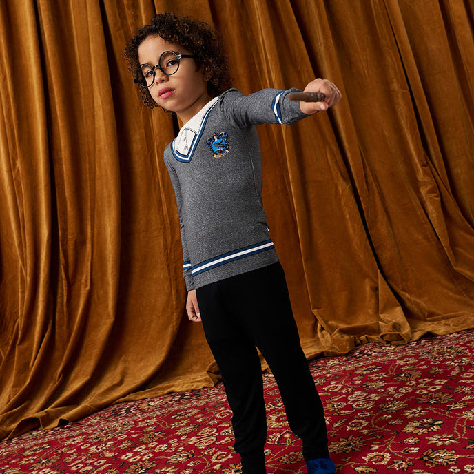 Harry Potter Black Long Sleeve Toddler Pajamas | Ravenclaw Uniform