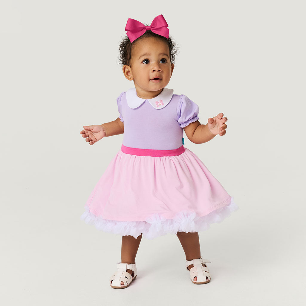 Purple Long Sleeve Disney Daisy Duck Twirl Skirt Bodysuit Dress | Posh ...
