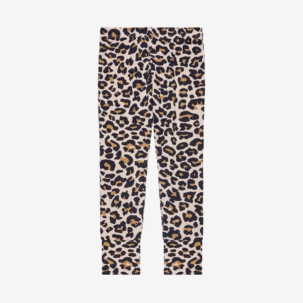 Leopard Brown Toddler Girl Pajamas | Lana Leopard Tan – poshpeanut.com